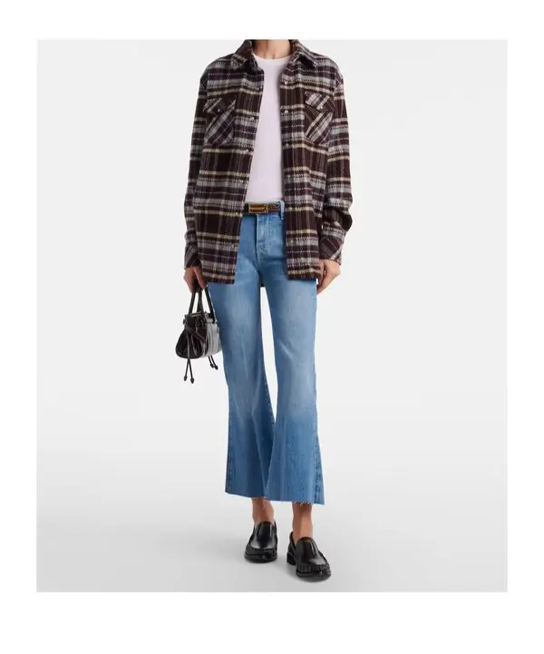 7 For All Mankind Dojo Cropped Flared Jeans