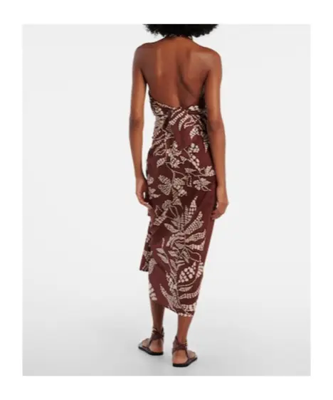 Poupette St Barth Uma Printed Cotton Midi Skirt