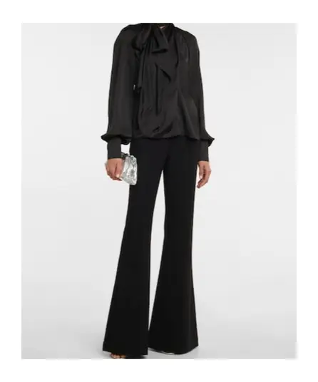 SAFIYAA LONDON Kaja Cross-over Satin Blouse