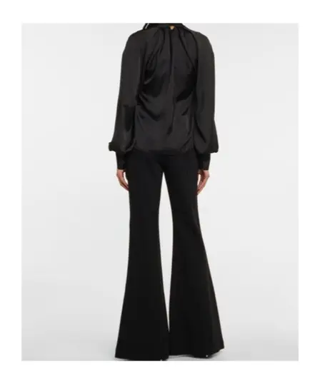 SAFIYAA LONDON Kaja Cross-over Satin Blouse