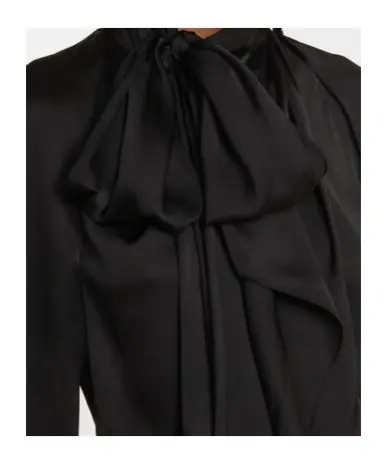 SAFIYAA LONDON Kaja Cross-over Satin Blouse