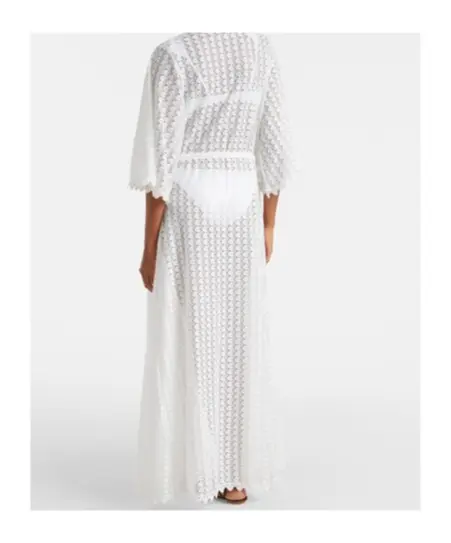 Melissa Odabash Tali Scalloped Sheer Kaftan
