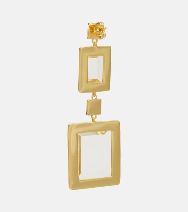 Rebecca Vallance Embellished Gold-plated Drop Earrings