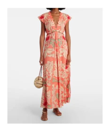 Poupette St Barth Noreen Printed Cotton Maxi Dress