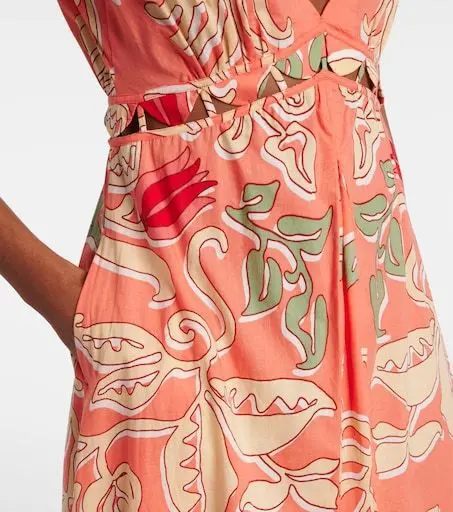 Poupette St Barth Noreen Printed Cotton Maxi Dress