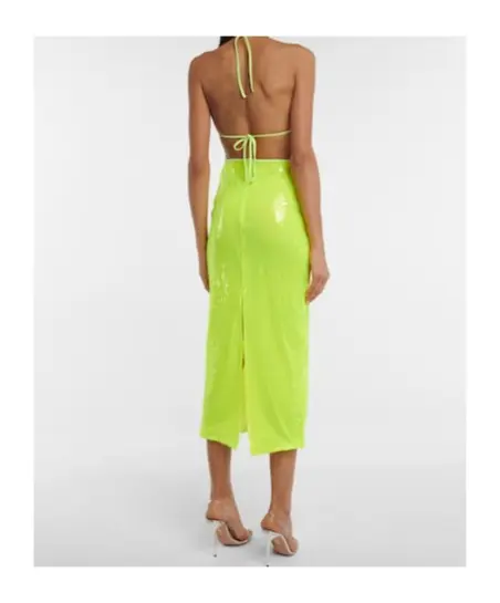 David Koma Sequined Triangle Bikini Top