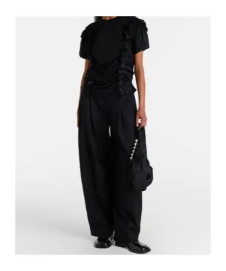 Comme Des Garçons Ruffled Cotton Top