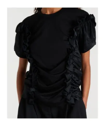 Comme Des Garçons Ruffled Cotton Top