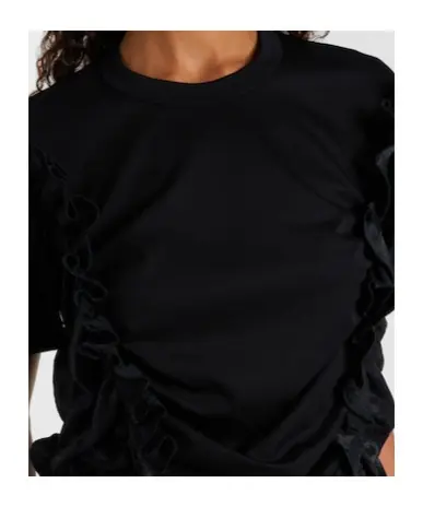 Comme Des Garçons Ruffled Cotton Top