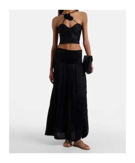 Poupette St Barth Scalloped Maxi Skirt