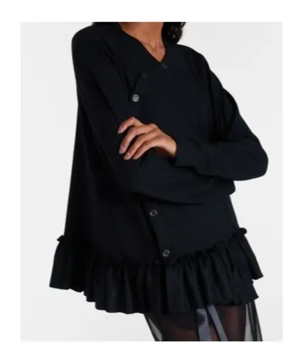 Comme Des Garçons Ruffled Wool Top