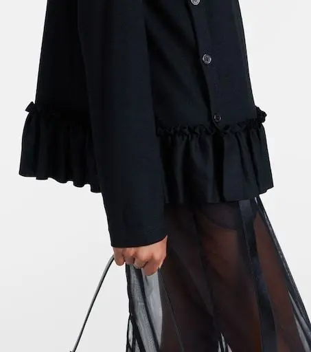 Comme Des Garçons Ruffled Wool Top