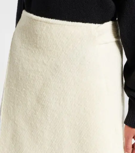 Proenza Schouler Wool-blend Bouclé Wrap Skirt - White