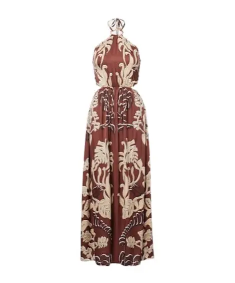 Poupette St Barth Isore Printed Halterneck Maxi Dress
