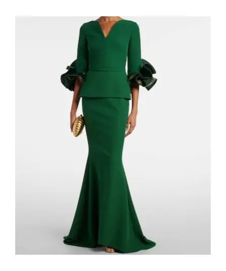 SAFIYAA LONDON Clemenza Crepe Gown