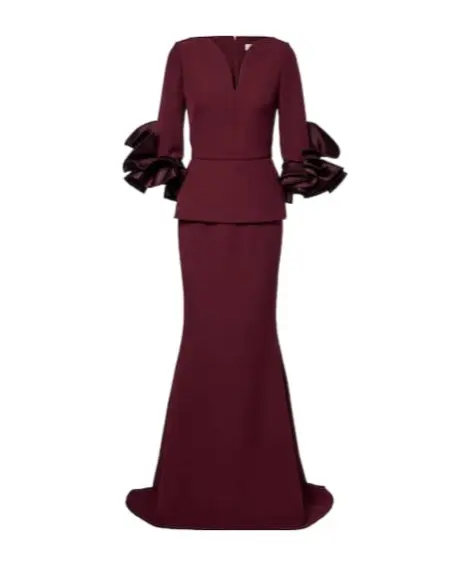 SAFIYAA LONDON Clemenza Crepe Gown