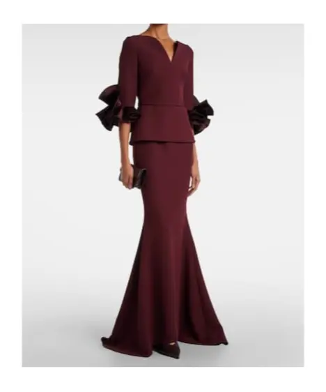 SAFIYAA LONDON Clemenza Crepe Gown