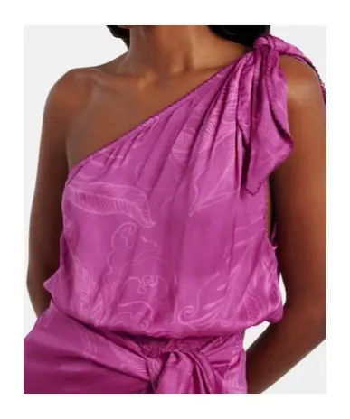 Poupette St Barth Celie Satin Jacquard Minidress