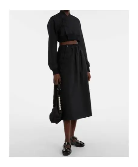 Comme Des Garçons Wool Midi Skirt