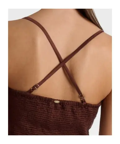 Poupette St Barth Palmire Satin Crop Top