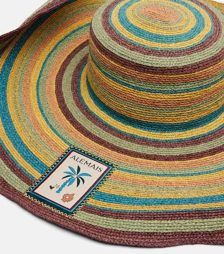 ALEMAIS Dusk Striped Raffia Sun Hat