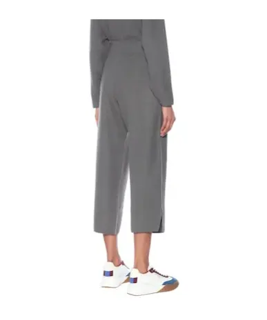 Stella McCartney Virgin Wool Wide-leg Cropped Pants