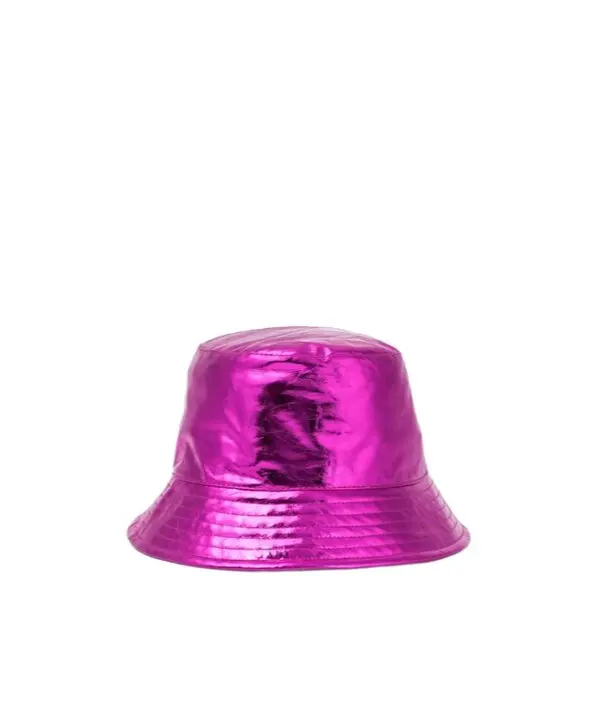 Isabel Marant Étoile Haley Metallic Leather Bucket Hat - Pink