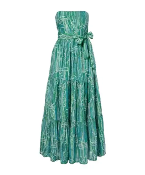 Poupette St Barth Thelma Printed Cotton-blend Maxi Dress - Blue