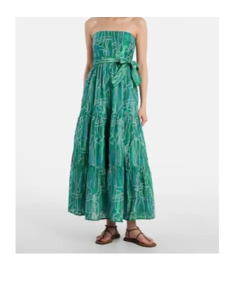 Poupette St Barth Thelma Printed Cotton-blend Maxi Dress