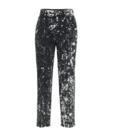 Stella McCartney Galaxy Printed High-rise Cropped Jeans - Black