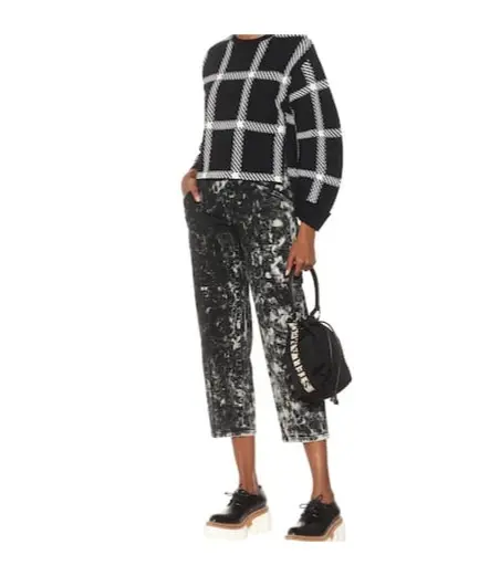 Stella McCartney Galaxy Printed High-rise Cropped Jeans