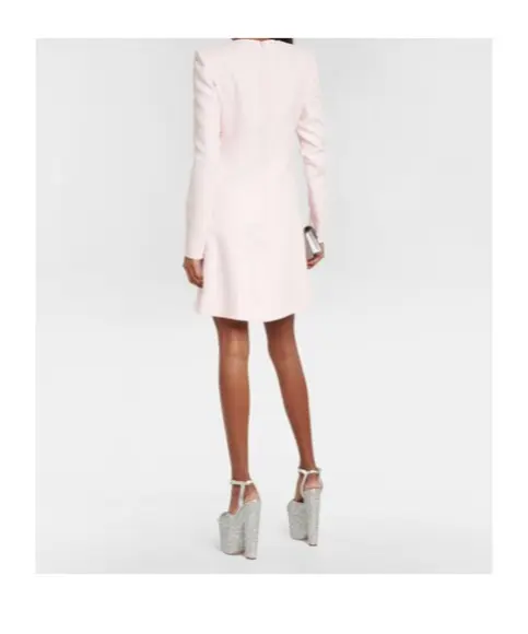 Giambattista Valli Bow Detail Crêpe Mini Dress - Pink