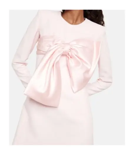 Giambattista Valli Bow Detail Crêpe Mini Dress - Pink