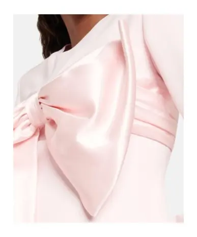 Giambattista Valli Bow Detail Crêpe Mini Dress - Pink