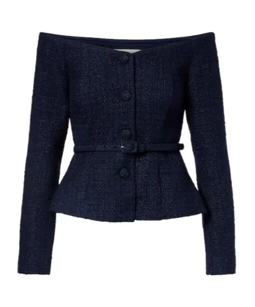 Roland Mouret Off-shoulder Boucle Top