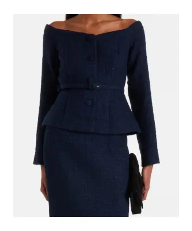 Roland Mouret Off-shoulder Boucle Top