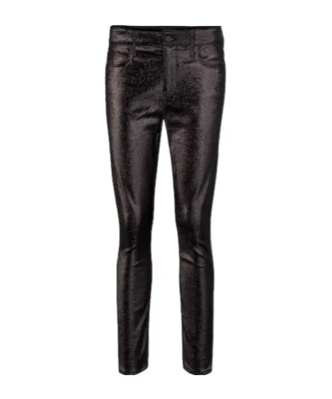 RtA Madrid Metallic Mid-rise Skinny Jeans - Black