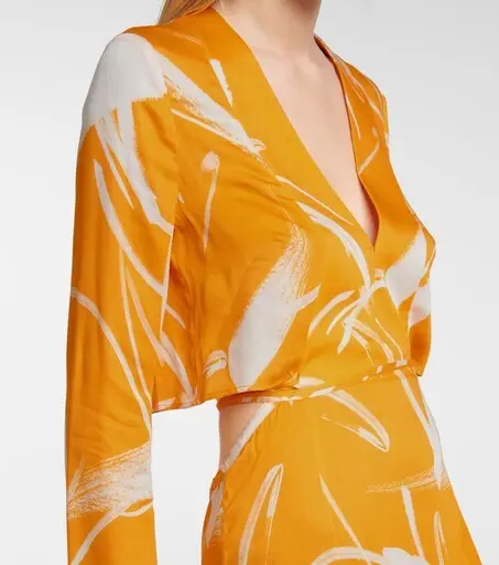 Galvan Lido Printed Jersey Maxi Dress