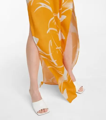 Galvan Lido Printed Jersey Maxi Dress