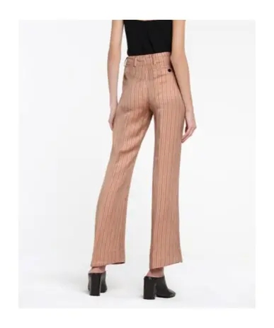 Acne Studios High-rise Straight Linen-blend Pants