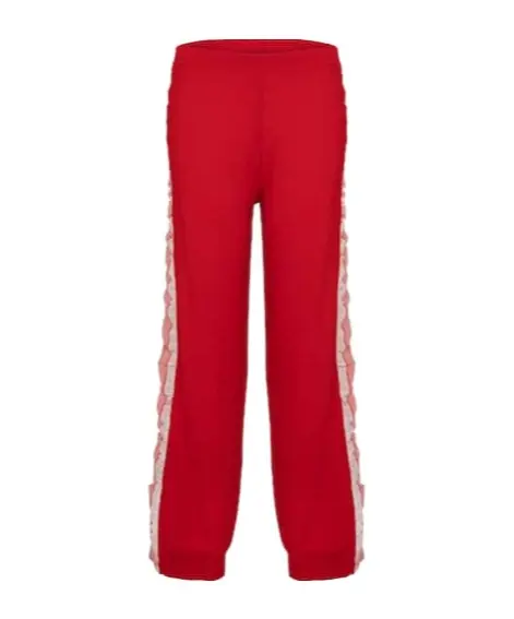 Stella McCartney Silk-trimmed Wool Sweatpants - Red