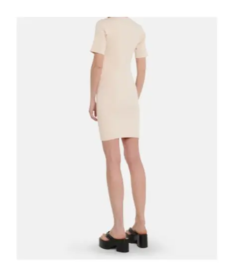 Stella McCartney Ribbed-knit Cotton-blend Minidress