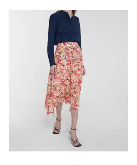 Stella McCartney Ashlyn Floral Silk Midi Skirt