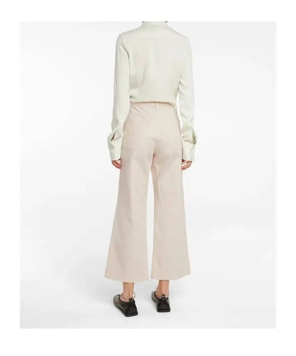 JIL SANDER High-rise Cotton Bootcut Pants
