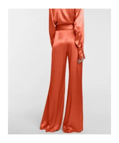 Galvan Lido High-rise Wide-leg Satin Pants