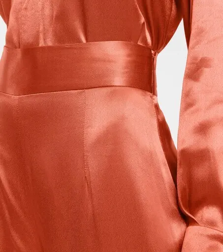 Galvan Lido High-rise Wide-leg Satin Pants