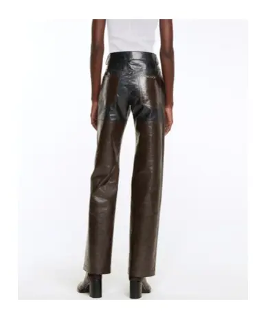 PETER DO High-rise Straight Leather Pants