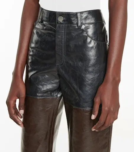 PETER DO High-rise Straight Leather Pants