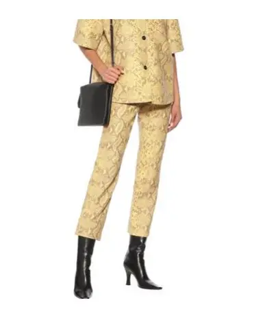 COMMON LEISURE High-rise Straight Leather Pants