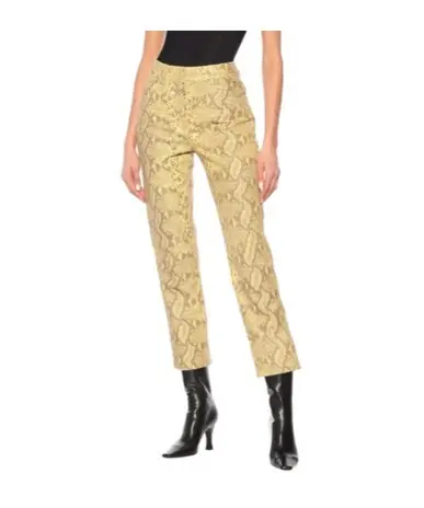 COMMON LEISURE High-rise Straight Leather Pants